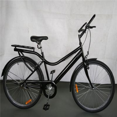 China 1.7m Length Black Color Single Speed Step Through Hybrid Bike 17kg Gross Weight for sale