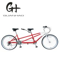 China 26inch Aluminium Rim Tandem Bike with 21KG Steel Mountain Frame and Shimano 18 Speeds for sale