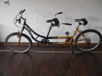 China 24inch Shimano 7 speeds OEM CE Steel tandem two people Bicycle with Fork Suspension for sale