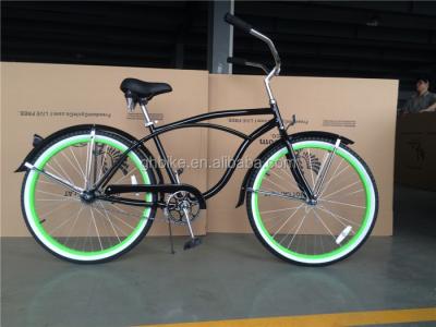 China Green Aluminum Alloy Rim 26 inch Schwinn Beach Cruiser Bike for Men Gross Weight 18 kg for sale
