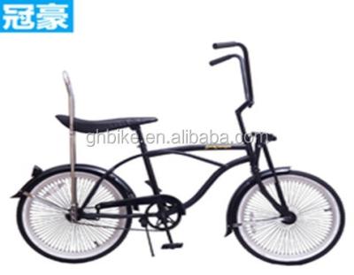 China 14KGS Black Color Sport Beach Cruiser Bike Lowrider Bike with Leather Saddle for sale