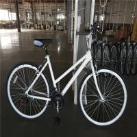 China 21 Speed Step Through Women Cycle Urban Lady City Hybrid Bike with Double V Brake for sale