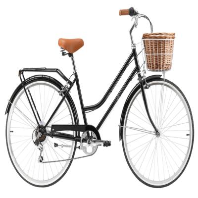 China 15KG Women's Step Through Bicycle LADIES CLASSIC 7-SPEED BIKE with Two Baskets Design for sale
