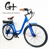 China 500W 48V 14AH Lithium Battery Rear Rack 50KM/H Women Girl Step Thru Electric City Bike for sale