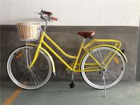China Vintage Women's Step Through Bicycle with Front Basket and 7-Speed Classic Design for sale