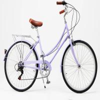 China Double V Brake 6-7 Speed Vintage Retro Adult Ladies Comfort City Cruiser Women's Bikes with Front Basket for sale