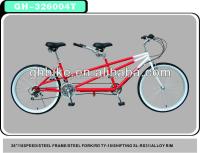 China FD ShimanoTY-18 and RD ShimanoTY-18 Derailleur 26-inch Tandem Bicycle for Two Riders for sale