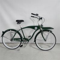 China Promote Advertising 28 Inch Green Color Vintage Style Adults Men Retro Bike with Big Flag for sale