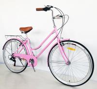 China CPSC Colorful 700C CE Hi-Steel Lady City Bicycle with Aluminum Alloy Rim and 7 Speeds for sale