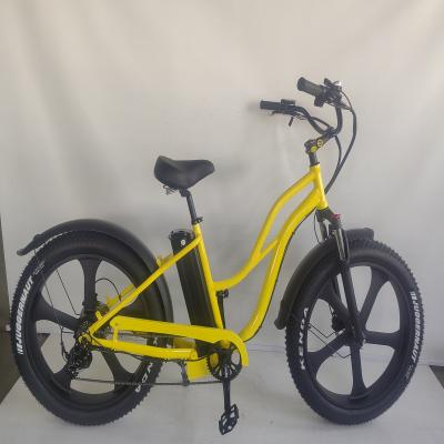 China 26 Inch Fat 4.0 Tire 48V 750W 45KM/H 21AH Electric Beach Cruiser Bike with LCD Display for sale