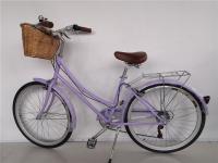 China KMC Chain 26inch Europe OEM CE Shimano 7 Speeds Women Lady City Bicycle 1.8m Length for sale