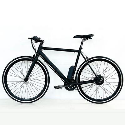 China 700C 24V 250W OEM Customized UL2849 CE 8.8AH Lithium Battery 20KM/H Single Speed Adult Men Electric Fixed Gear Bicycle for sale