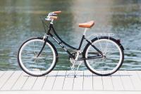 China 1.8m Length CE Europe OEM Logo Hi-Ten Steel Frame Single Speed City Bikes for Women 26inch for sale