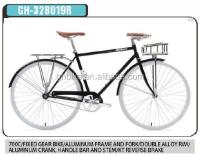 China Effortlessly Cruise Through the City on this 3-Speed Men's City Bike with Basket for sale