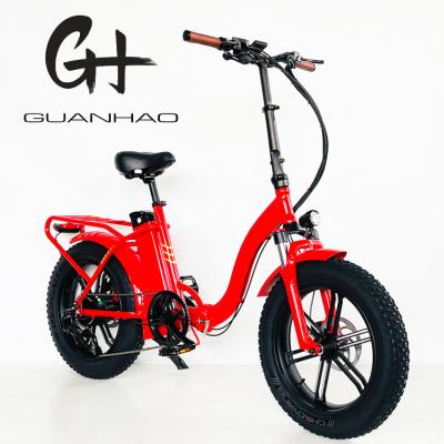 China Foldable Frame 48V 750W Electric Bike with Step Through Design and 20x4 Fat Tire for sale
