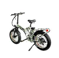 China 48V*21AH 20 inch full suspension Camouflage color 1000W FOLDING FAT TIRE ELECTRIC BIKE with rear rack for sale