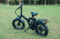China 48V*21AH 20 inch full suspension Camouflage color 1000W FOLDING FAT TIRE ELECTRIC BIKE with rear rack for sale