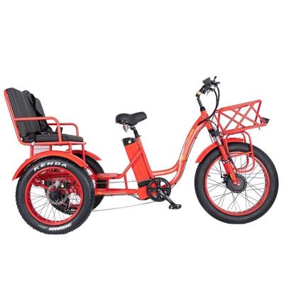 China 50-70km Driving Mileage 48V 1000W 50KM/H 3 Wheels Electric Tricycle for Passenger and Cargo for sale