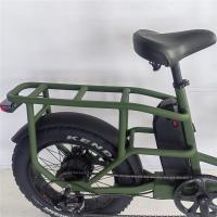 China 1000W 48V 34A Folding Frame Electric Cargo Bike with 20 Inch Fat Tires and Rear Carrier for sale