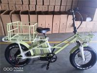 China 1000W 48V 34A Folding Frame Electric Cargo Bike with 20 Inch Fat Tires and Rear Carrier for sale