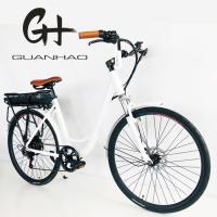 China 48V 14AH Lithium Battery 7 Speeds Aluminum Frame Electric Lady Bicycle 700C 500W for sale