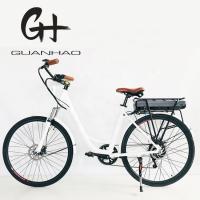 China 48V 14AH Lithium Battery 7 Speeds Aluminum Frame Electric Lady Bicycle 700C 500W for sale