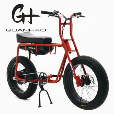 China Disc Brake 20 Inch 750w 1000w Dual Battery Electric Fat Tire Mountain Bike Vintage 2 Seat Beach Cruiser Max 50KM/H ebike for sale