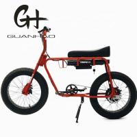 China Disc Brake 20 Inch 750w 1000w Dual Battery Electric Fat Tire Mountain Bike Vintage 2 Seat Beach Cruiser Max 50KM/H ebike for sale