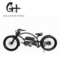 China Single Speed 750W 28MPH 48V 17AH 24inch 3.0 Tire Chopper Electric Bicycle Beach Cruiser for sale