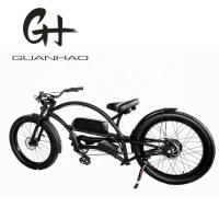China Single Speed 750W 28MPH 48V 17AH 24inch 3.0 Tire Chopper Electric Bicycle Beach Cruiser for sale