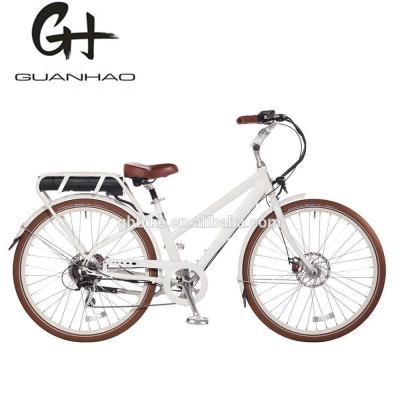 China Manufactured 28 Inch City Ebike Style Electric Bicycle with Aluminium Battery for sale