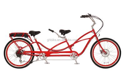 China Electric Bicycle for Two Riders 36V 400W Lithium Battery 26 Inch Tyre Gloss Weight 27kg for sale