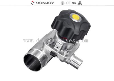 China DONJOY  Sanitary Diaphragm Valve /Three T port valve with Welding Ends with plastic Handle for sale