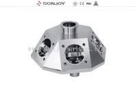China 316L Multiport Pneumatic Diaphragm Valve with 6 port and  5 valve body for sale