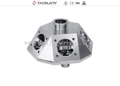 China 316L Multiport Pneumatic Diaphragm Valve with 6 port and  5 valve body for sale
