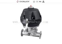 China Pneumatic Sanitary Diaphragm Valve Stainless Steel 316 Forged Body Double Acting for sale