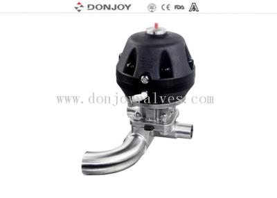 China Plastic Pneumatic  U type three way Diaphragm Valve according ASME BPE for sale