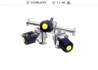 China Stainless steel 316L Multiport  Phamacy Sanitary Diaphragm Valves with hand wheel of BPE standard for sale