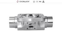 China 1 inch sanitary multiport Diaphragm valve with Dead leg design for Pharmaceutical processing for sale