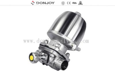 China Welding Multipass Pneumatic Sanitary Diaphragm Valve with SS304 Stainless Steel Actuator for sale