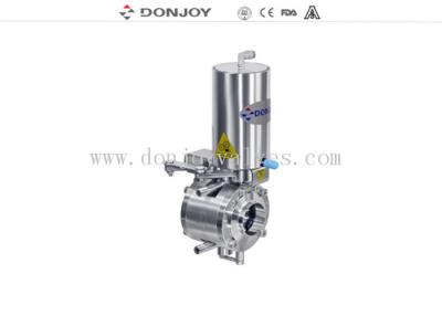 China DN65 Donjoy Double Seat Butterfly Valves B Type With Valve Chamber Can Be Flushed for sale