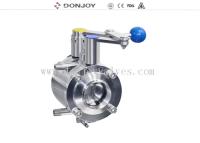 China Sanitary stainless steel butterfly valves , 4