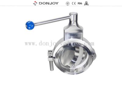 China Sanitary Grade Manual Butterfly Valves Multi - Position Handle For Regulating Flow for sale