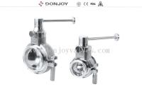 China Sanitary grade manual butterfly valve multi position handle for regulating flow for sale