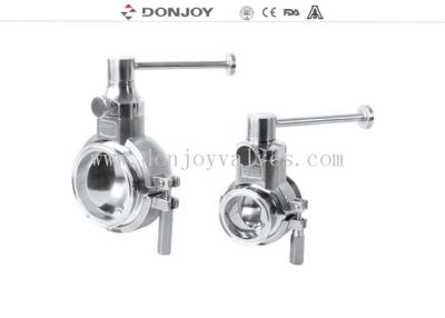 China Sanitary grade manual butterfly valve multi position handle for regulating flow for sale