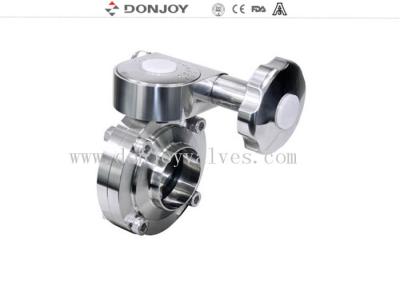 China Donjoy Stianless Steel Manual Fine Tuning Sanitary Butterfly Valves for sale
