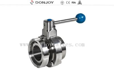 China DN10-DN300 sanitary stainless steel butterfly valves with union ends for sale
