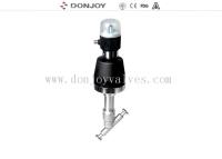 China Plastic Pneuamtic  Angle Seat Valve with Tri clamp end According ASME BPE for sale