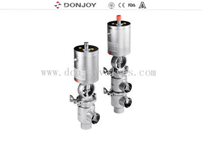 China 316L Divert Seat Reversing Valve Stainless Steel Sanitary 7.0 Bar Sandblast for sale