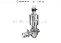 China 1'' - 4'' Pneumatic Aseptic Reversing Seat Valve with sideway control valve 316L for sale